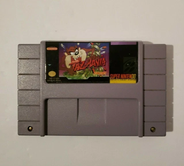 TAZ-MANIA SUPER NINTENDO 1993 SNES Looney Tunes Video Game Cartridge ...