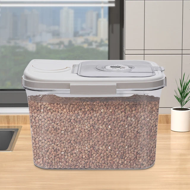 10KG LARGE RICE Storage Container Food Flour Airtight Box Rice ...