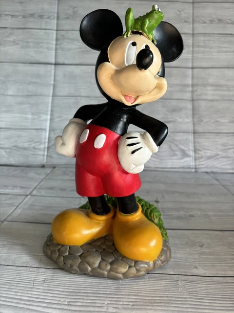 DISNEY MICKEY MOUSE Frog On Head 10" Garden Statue DIG £30.00 - PicClick UK