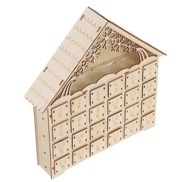 2025 CHRISTMAS COUNTDOWN Calendar Lighted Wooden House Advent Xmas $52. ...