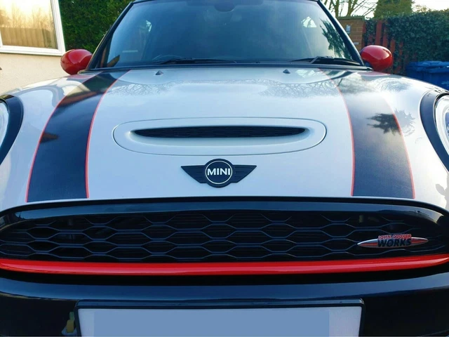 NEW GENUINE MINI F55 F56 F57 Jcw Hood Bonnet Stripes - Black With Red ...