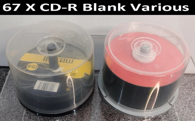 67 X BLANK CD-R Disc Recordable Various Tesco Sainsburys Maxell 700MB ...