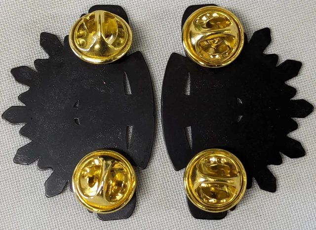 WW1 - WW2 Australian Army rising black sun collar badges replica AIF ...