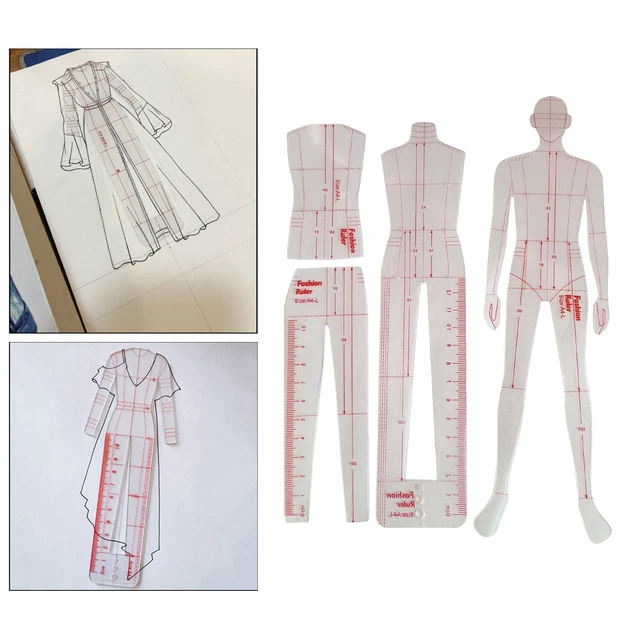 FASHION DRAWING TEMPLATE Ruler Models Fashion Illustration Rulers ...