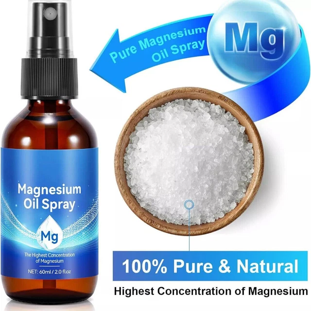 PURE MAGNESIUM OIL Spray - 100% Pure & Natural Magnesium Oil Spray UK ...