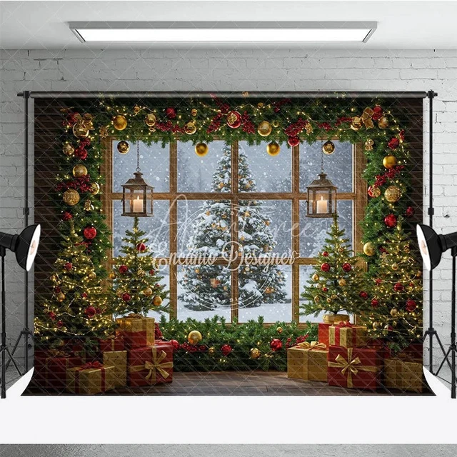 CHRISTMAS STREET DECORATED Houses Twilight Backdrop $37.92 - PicClick AU