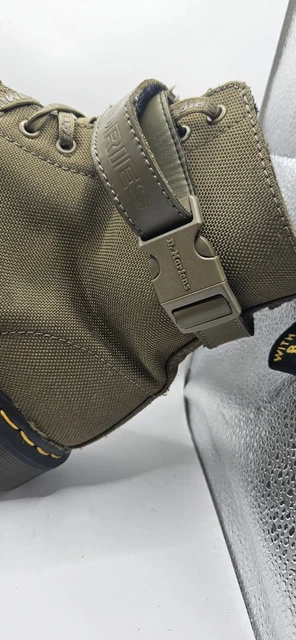DR MARTENS X Futura Laboratories 1460 Boots UK 9.5 Olive Canvas Rare ...