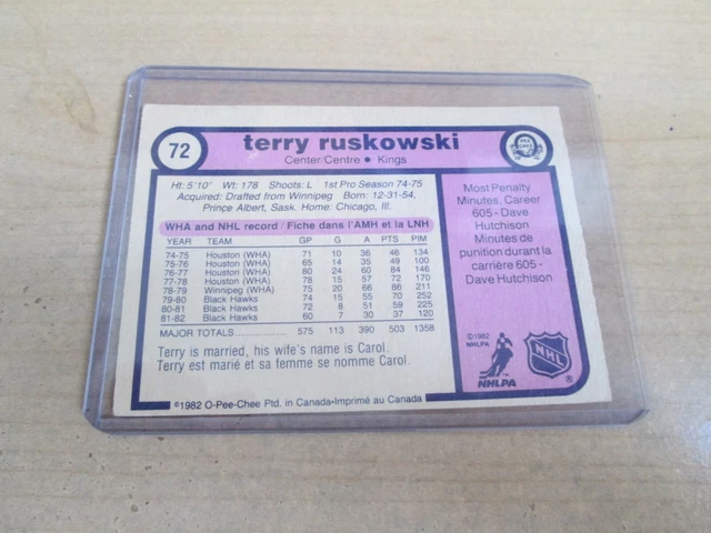 1982-83 OPC # 72 Terry Ruskowski Los Angeles Kings $0.99 - PicClick CA