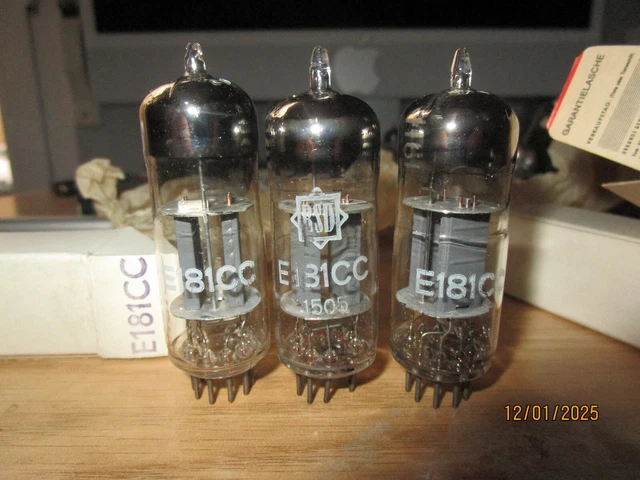 E181CC PINCHED WAIST Welded By Valvo Philips? Tube Röhre Valve 3 Pcs £ ...