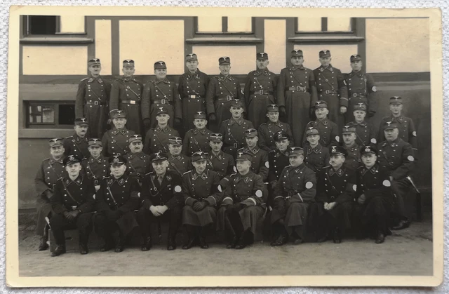 FOTO PORTRAIT ALTE Kämpfer 2.WK Partei Korps Standarte S-Staffel german ...