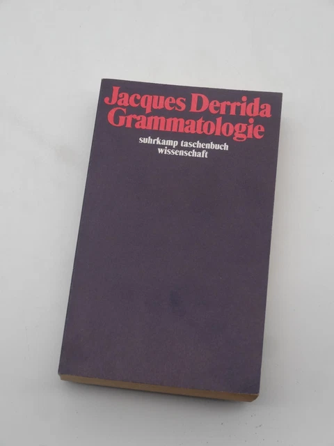 GRAMMATOLOGIE, JACQUES DERRIDA. suhrkamp Nr. 417 EUR 14,90 - PicClick DE