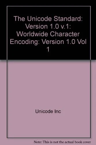 VERSION 1.0 (V.1) (The Unicode Standard: Worldwide Character ...