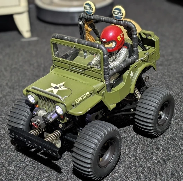 TAMIYA WILD WILLY M38 1/10 Early Vintage RC Car with Late Spare Body ...