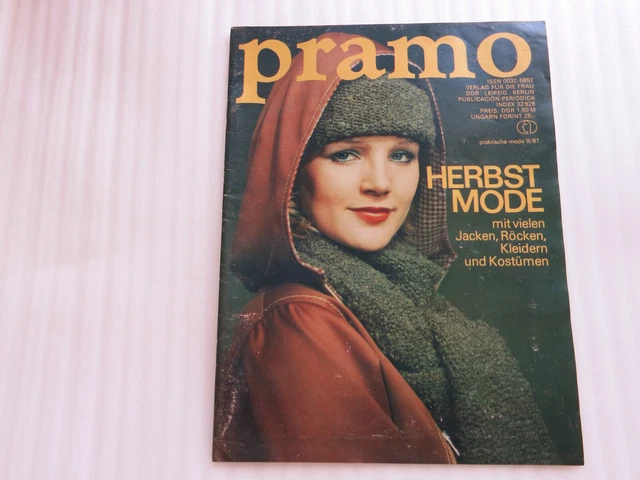DDR PRAMO PRAKTISCHE Mode +Schnittmuster 9/1981 - Herbst Rock Jacke ...