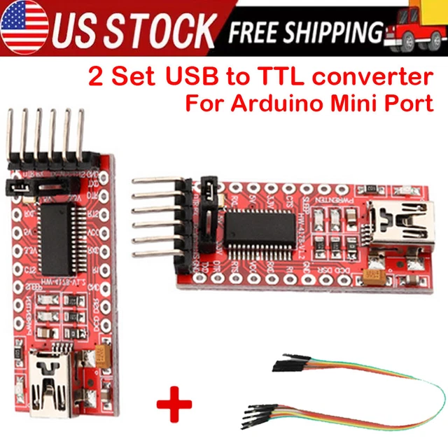 2SET FTDI FT232RL USB to TTL Serial Converter Adapter Module 5V/3.3V ...