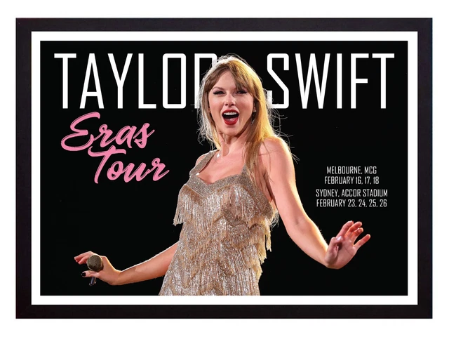 TAYLOR SWIFT 'THE Eras' 2024 Australia Tour Poster - 84cm x 59.5cm x ...