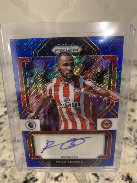 2022-23 PRIZM FOTL Premier League Epl Rico Henry Auto Blu Shimmer Fotl ...