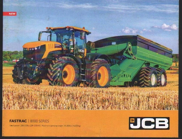 JCB FASTRAC &8000 Series" Tractor American Brochure Leaflet £7.00 ...
