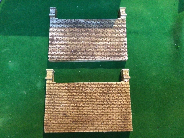 2 X BRICK wall Type bridge support Abutments OO HO scale gauge--Painted ...