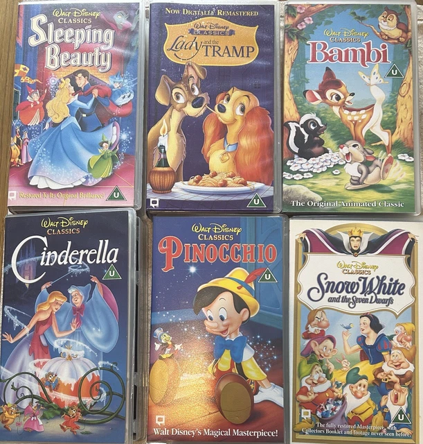 ORIGINAL DISNEY CLASSICS vhs tapes - bundle of 6 & good condition £5.00 ...