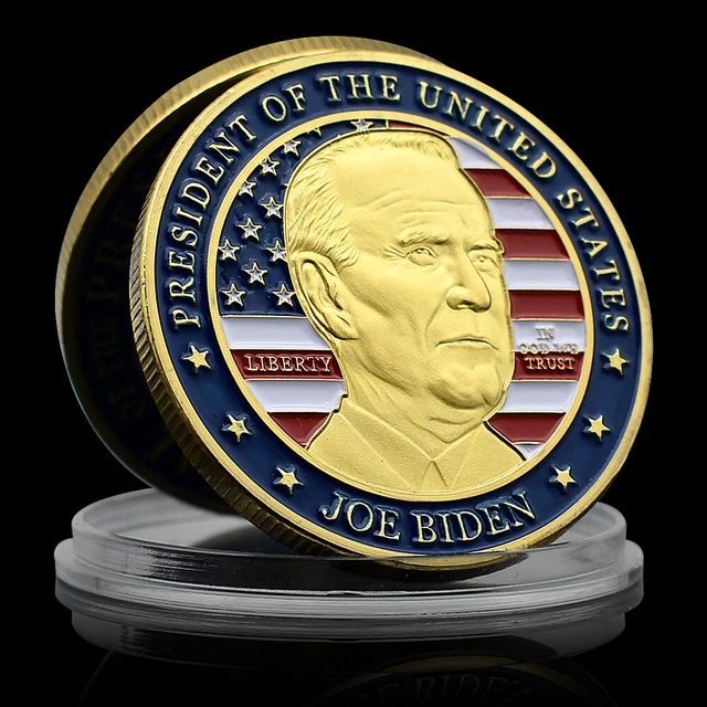 GOLD COIN OF Joe Biden US President Great Man Commemorative Medal In ...