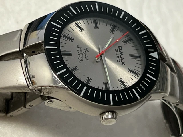 OMAX DBA135 HERREN Armbanduhr QUARTZ Crystal 50 METERS WATER PROOF ...