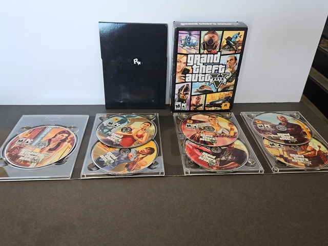 GRAND THEFT AUTO V Five Gta Five (5) Pour Pc Dvd-Rom 7 Disques Complets ...