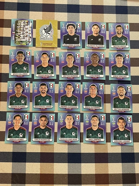 PANINI WORLD CUP Qatar 2022 Full Team Set Of All 20 Mexico Stickers EUR ...
