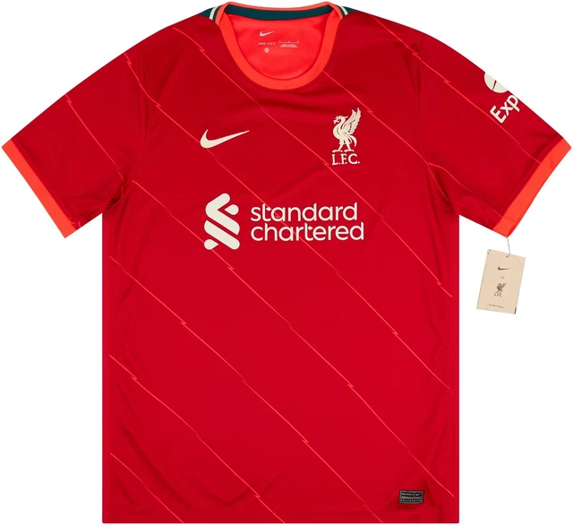 MAGLIA LIVERPOOL 2021-2022 Home Football Shirt NIke Nuova Premier ...