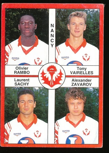 367 VAIRELLES RAMBO Zavarov Sachy # As.nancy Sticker Panini Foot 95 #A1 ...