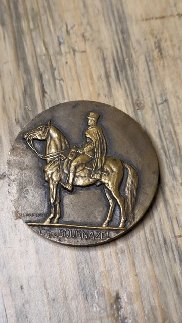 MÉDAILLE BRONZE H. Bouchard Capitaine de BOURNAZEL Maroc Guerre du Rif ...