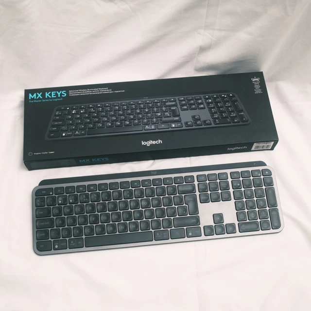 TASTIERA LOGITECH MX Keys grafite per Windows Mac Linux - layout QWERTY ...