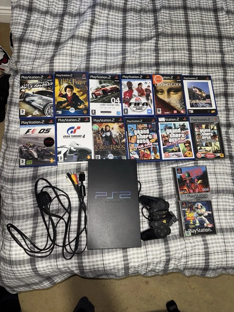SONY PLAYSTATION 2 Console Bundle - 1 Controller, 14 Games, All ...