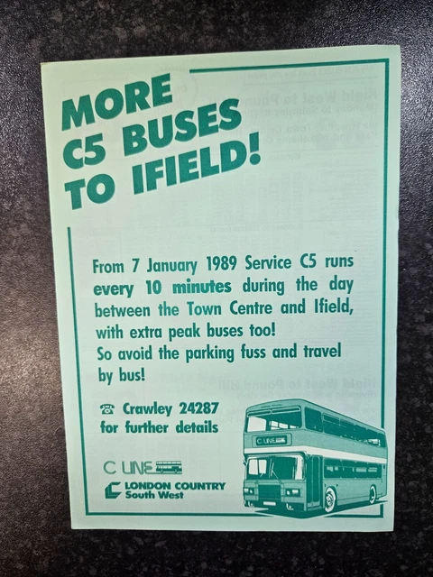 LONDON TRANSPORT BUS Timetable Leaflet London Country PE152 £3.50 ...
