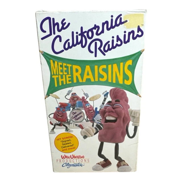 MEET THE CALIFORNIA Raisins Original 1988 VHS Claymation Film R&B Group ...