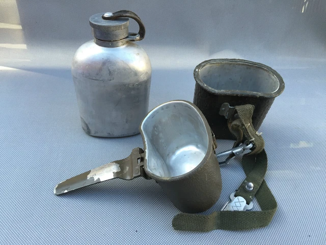 ANCIENNE GOURDE EN alu gamelle militaire militaria french antique EUR ...