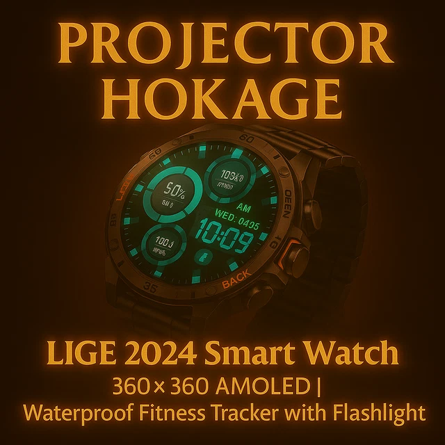 LIGE 2024 SMART Watch | 360×360 AMOLED | Waterproof Fitness Tracker ...