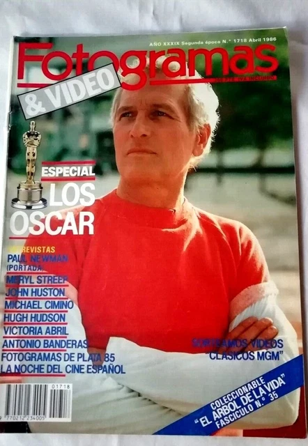FRAMES & VIDEO April 1986 The Oscars Paul Newman Meryl Streep Antonio ...