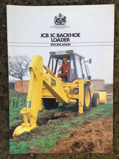 JCB 3C BACKHOE LOADER TRACTOR BROCHURE 80s CONSTRUCTION MODELS £5.50 ...