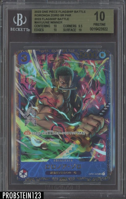 2023 ONE PIECE Flagship Battle Roronoa Zoro May June Winner BGS 10 ... 2023 ONE PIECE Flagship Battle Roronoa Zoro May June Winner BGS 10 ...