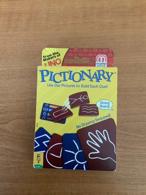 JEU DE CARTES familial Mattel PICTIONARY des makers of Uno EUR 13,82 ...