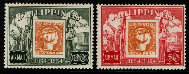 PHILIPPINES 1954 STAMP Centenary 20c, 50c Air Mail SG764-65 Mint $9.50 - PicClick AU