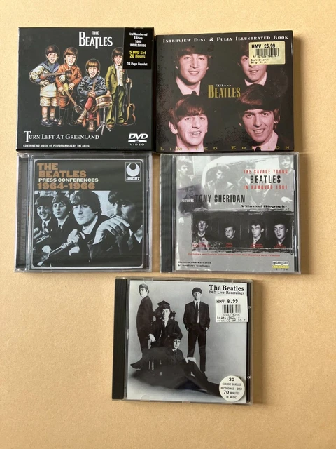 THE BEATLES 4 CD Bundle & TURN LEFT AT GREENLAND DVD LTD EDT SET SEALED ...