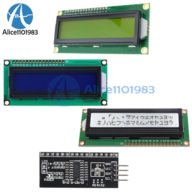 MÓDULO DE PANTALLA LCD1602 1602 LCD HD44780 para Arduino Raspberry Pi hágalo usted mismo EUR 2 ...