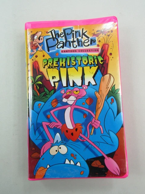 VTG THE PINK Panther Cartoon Collection VHS Clamshell Prehistoric Pink ...