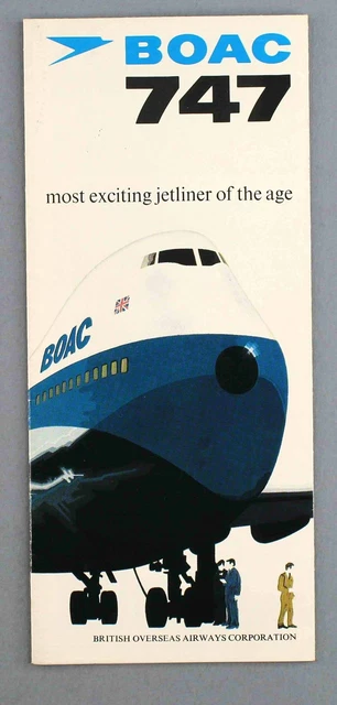 BOAC BOEING 747 Vintage Airline Brochure - 1972 Cutaway B.o.a.c. £49.95 ...