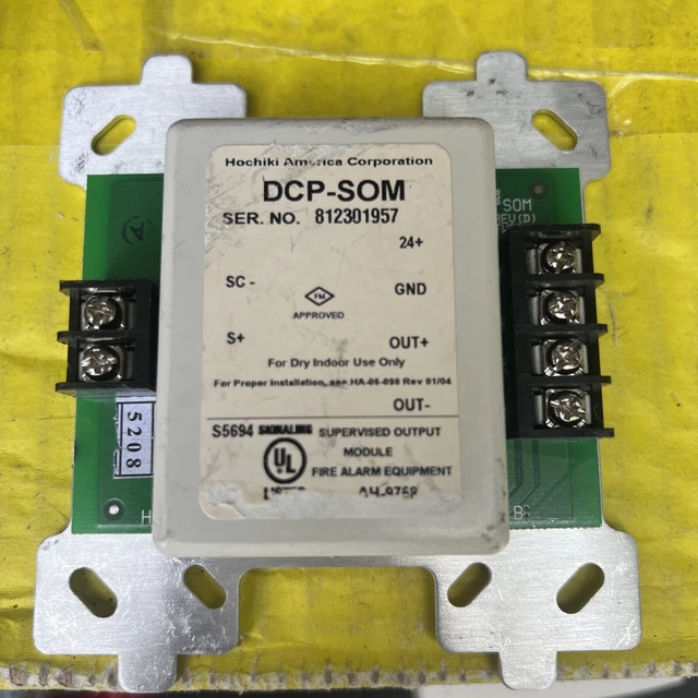 SUPERVISED OUTPUT MODULE, Addressable, Hochiki Model DCP-SOM $19.99 ...