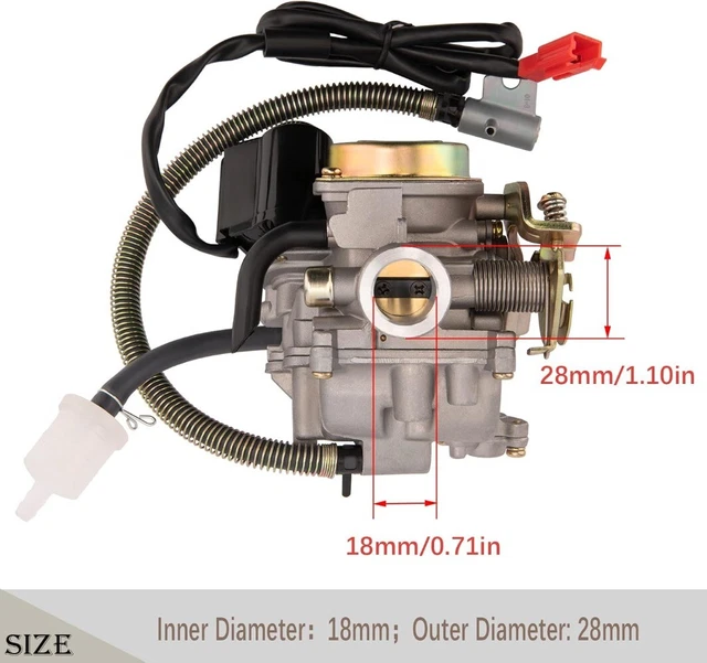 4 STROKE CARBURETTOR & air filter kits for GY6 50cc ATV Scooter PD18J ...