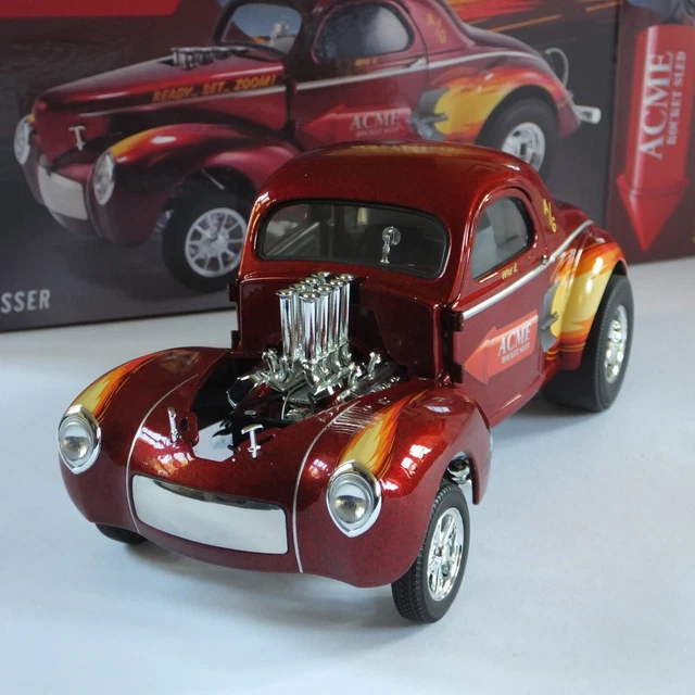 ACME 1/18 1940 Willys Gasser ACME Rocket Sled LTD A1800929 New GMP 502 ...