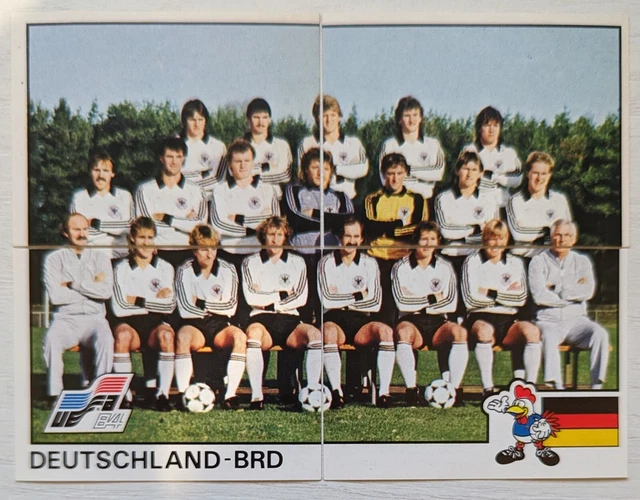 SET 4 FIGURINE stickers squadra TEAM DEUTSCHLAND BRD PANINI EURO 84 ...